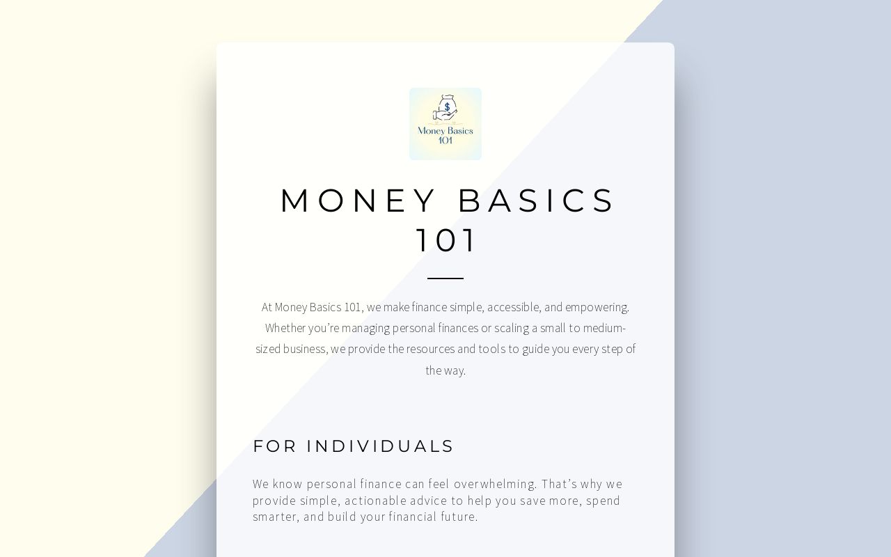 Money Basics 101